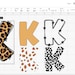 5 Set Leopard Doodle Alphabet Letters SVG PNG Bundle, Doodle Leopard ...