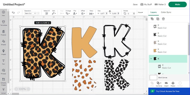 5 Set Leopard Doodle Alphabet Letters SVG PNG Bundle, Doodle Leopard ...