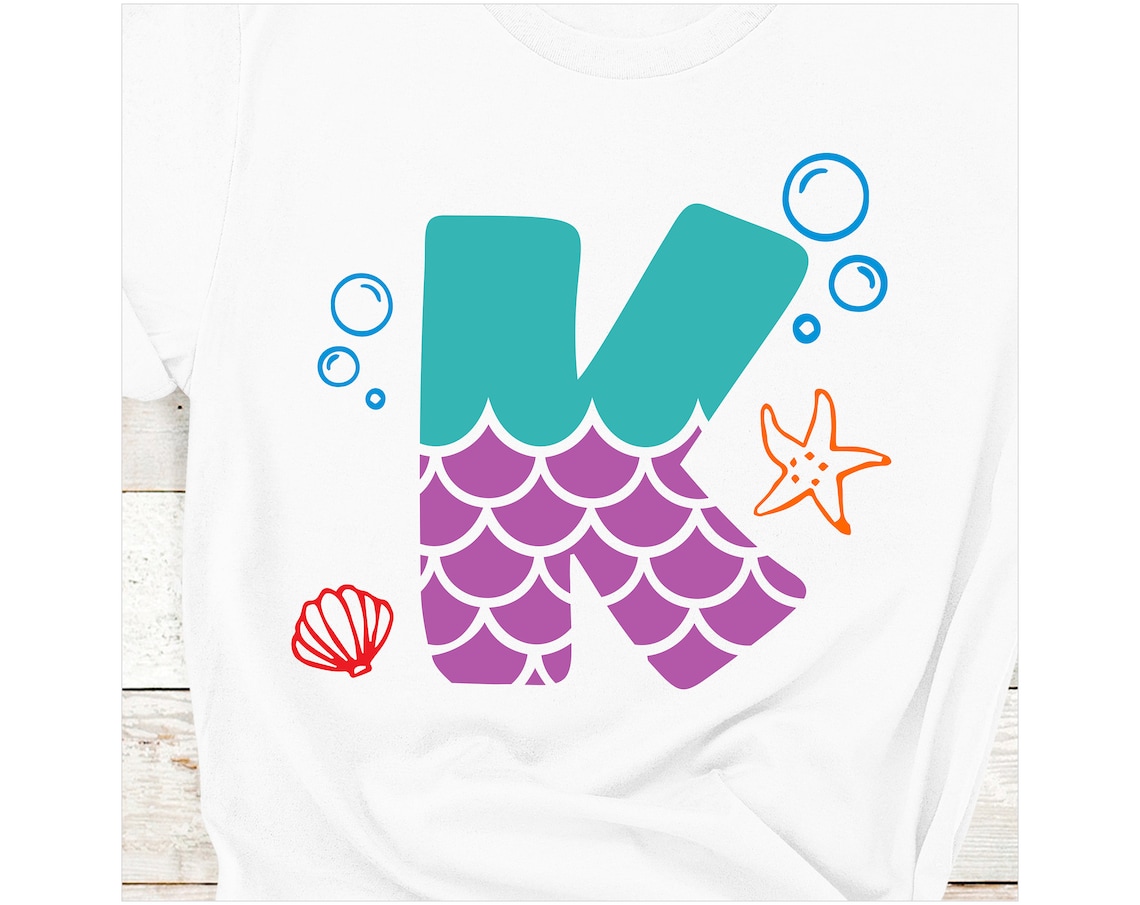 Mermaid Font SVG PNG TTF, Mermaid Font Tails, Fish Font Svg, Mermaid ...