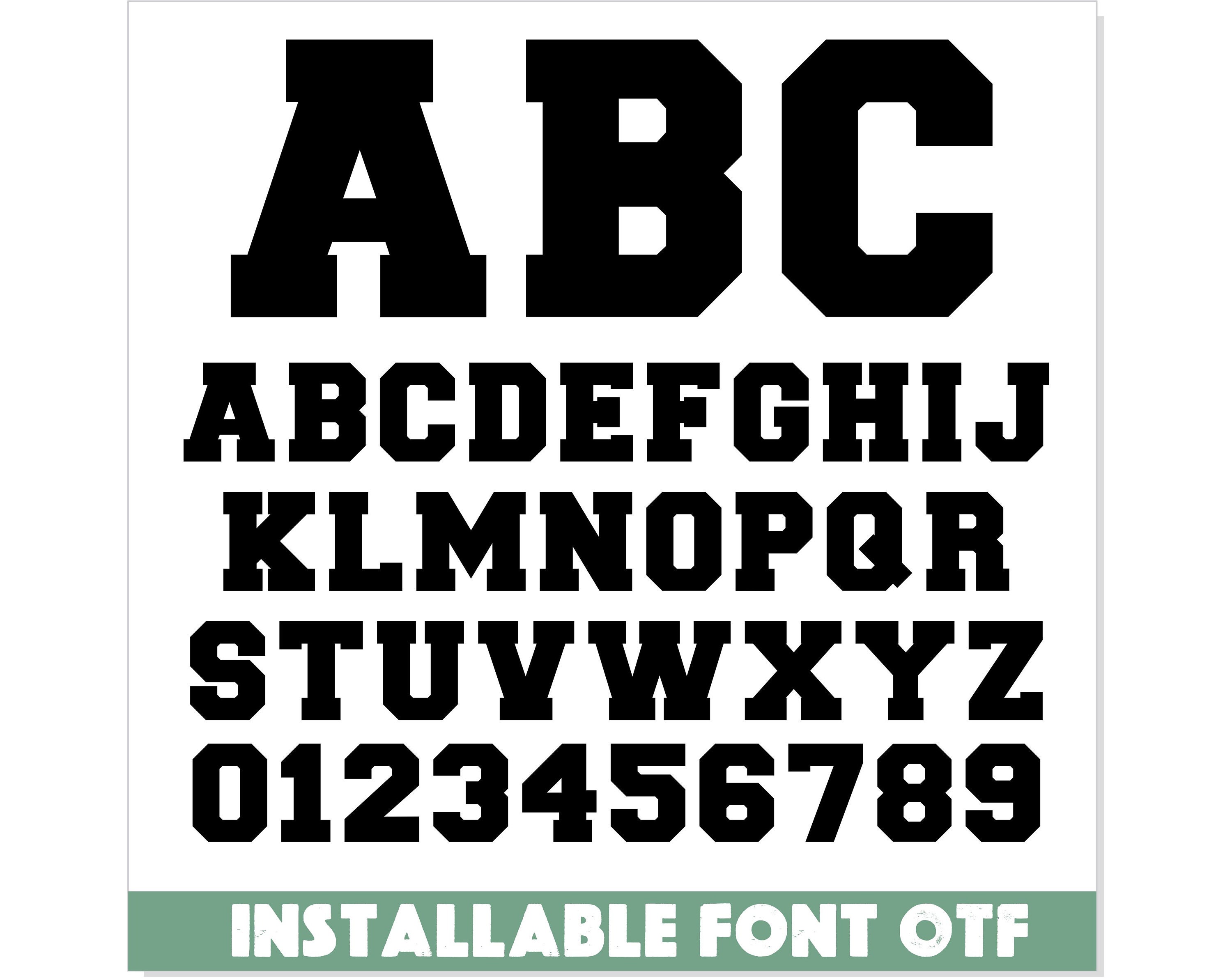 College Varsity Font TTF PNG SVG Blue Red Layered Varsity Sport College ...