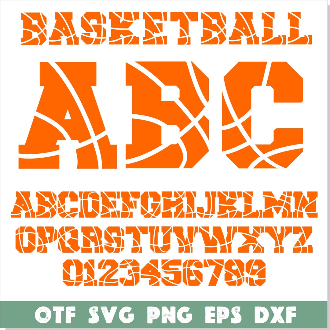 Basketball Font OTF Basketball Font Svg Sports Font - Etsy UK