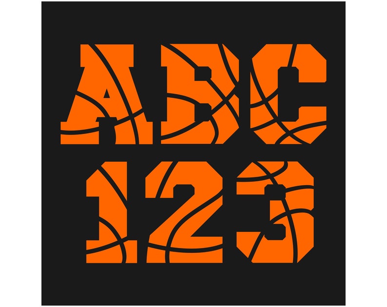 Basketball Font OTF, Basketball Font Svg, Sports Font, Basketball Svg ...