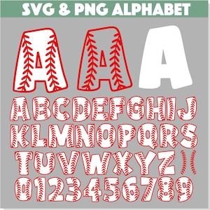 Baseball Font With Stitches TTF SVG PNG, Kids Sports Font, Baseball ...