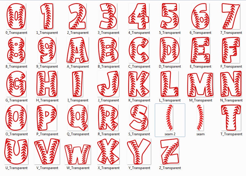 Baseball Font With Stitches TTF SVG PNG, Baseball Font Ttf, Baseball ...