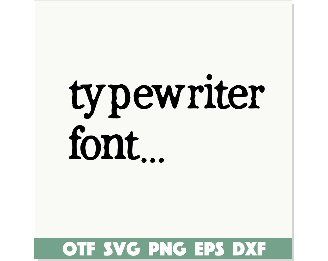 Typewriter Font | Ttf Svg Png | Font for Commercial Use - Etsy