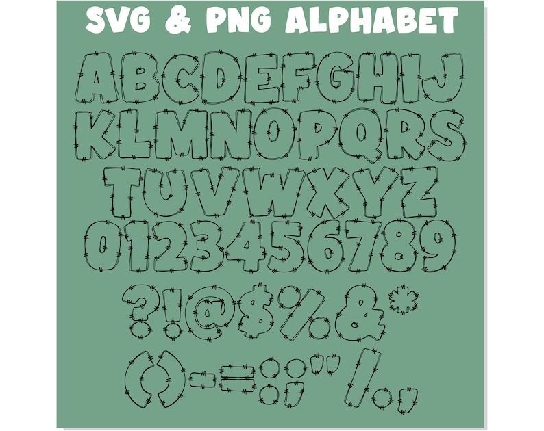 Doodle Font SVG TTF, Doodle Font Png, Doodle Letters Svg, Doodle ...