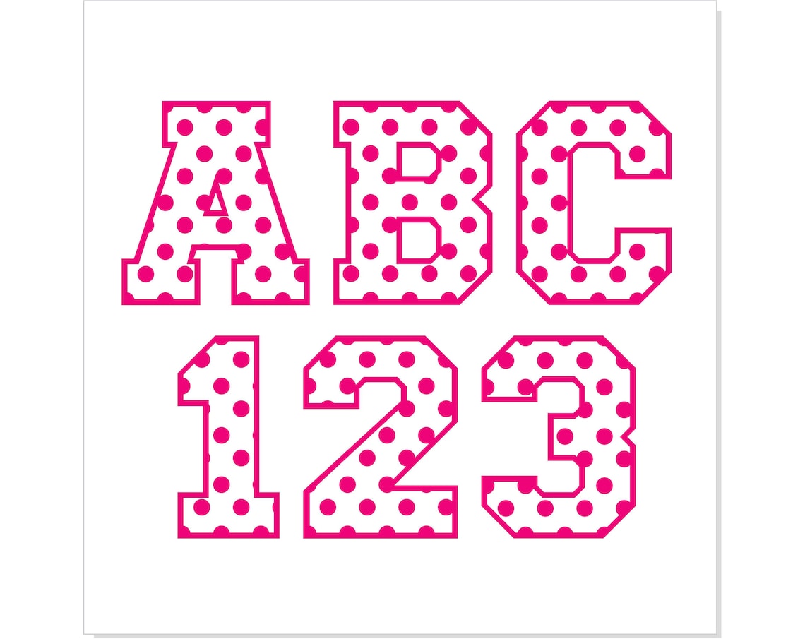 Polka Dot Font Otf, Polka Dot Font Svg Cricut, Polka Dot Font Png ...