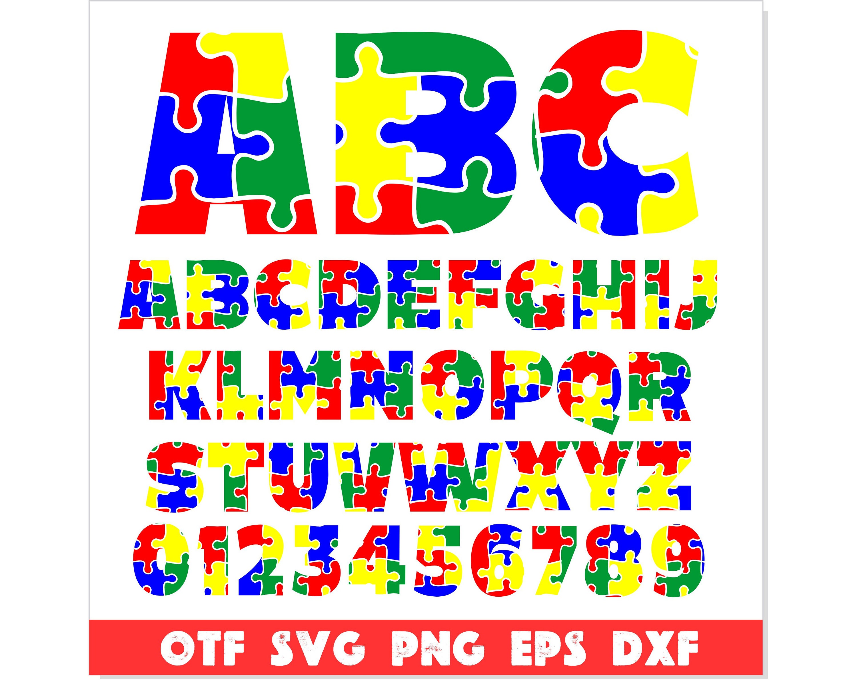 Puzzle Font SVG PNG, Puzzle Font OTF, Puzzle Letters Svg, Puzzle Svg ...