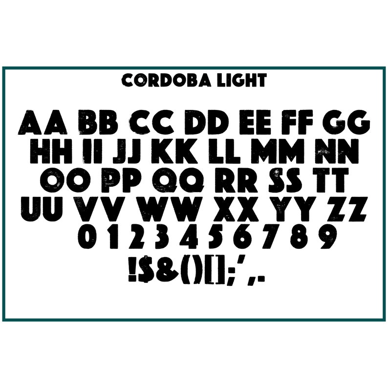 Cordoba Letterpress Font | Typewriter Font, Distressed Font, Vintage ...
