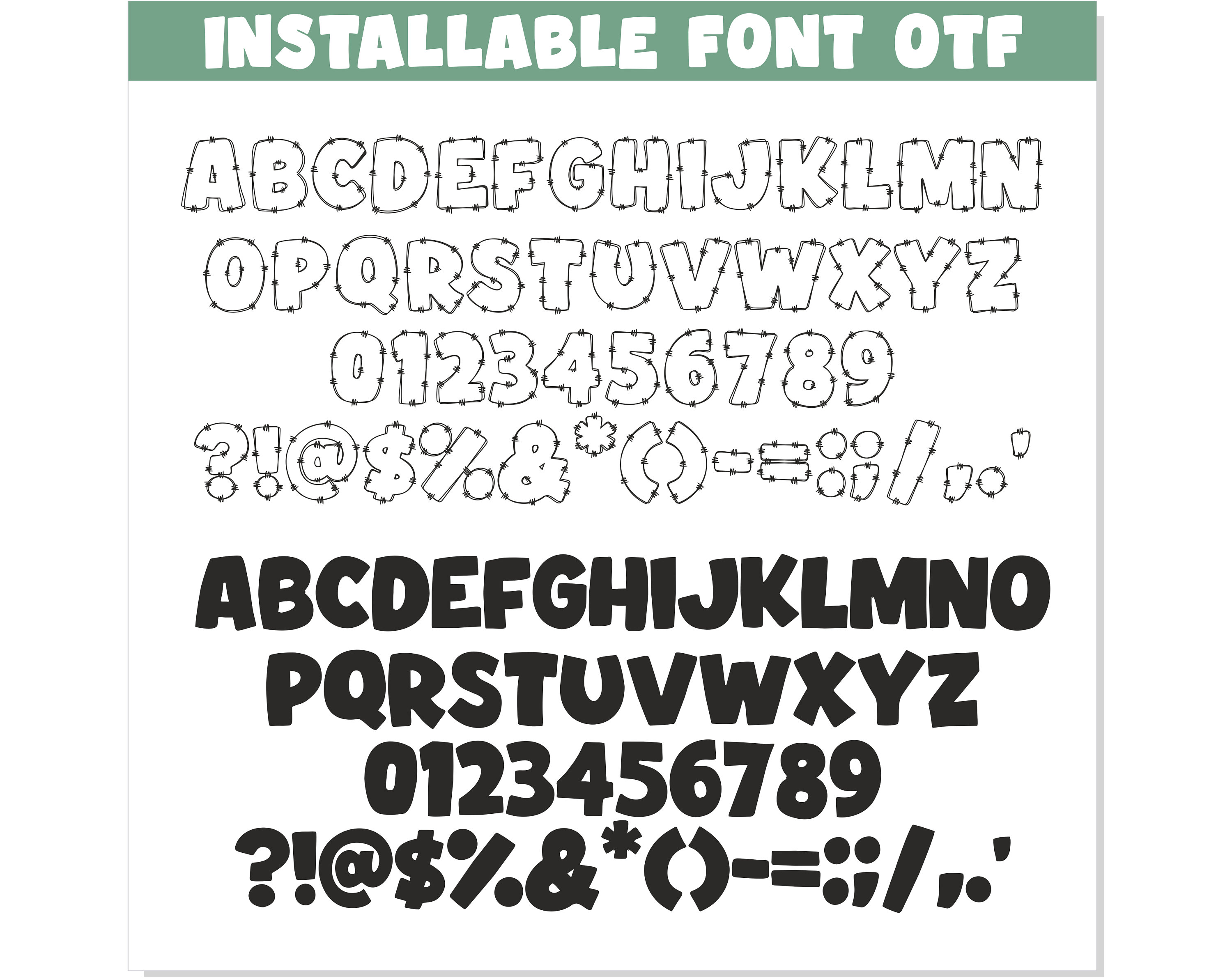 Doodle Font SVG TTF, Doodle Font Png, Doodle Letters Svg, Doodle ...