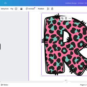 5 Set Leopard Doodle Alphabet Letters SVG PNG Bundle, Doodle Leopard ...