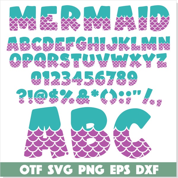 Mermaid Font - Etsy