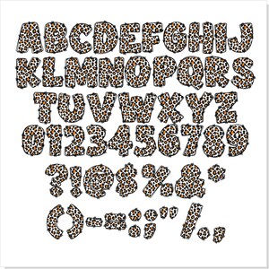 5 Set Leopard Doodle Alphabet Letters SVG PNG Bundle, Doodle Leopard ...