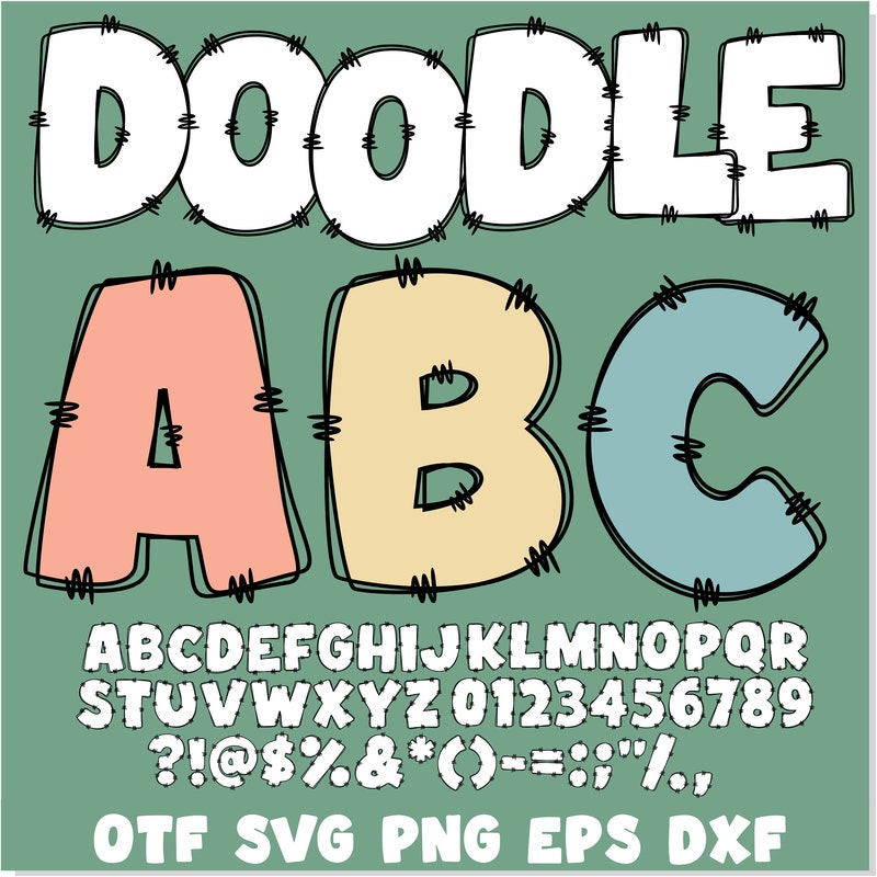 Doodle Letters - Etsy