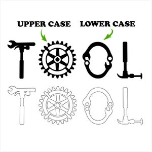 Tool Font TTF SVG PNG Mr Fix Font Otf, Tools Alphabet, Tool Letters, Mr ...