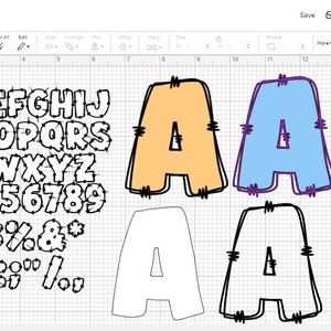 Doodle Font SVG TTF, Doodle Font Png, Doodle Letters Svg, Doodle ...