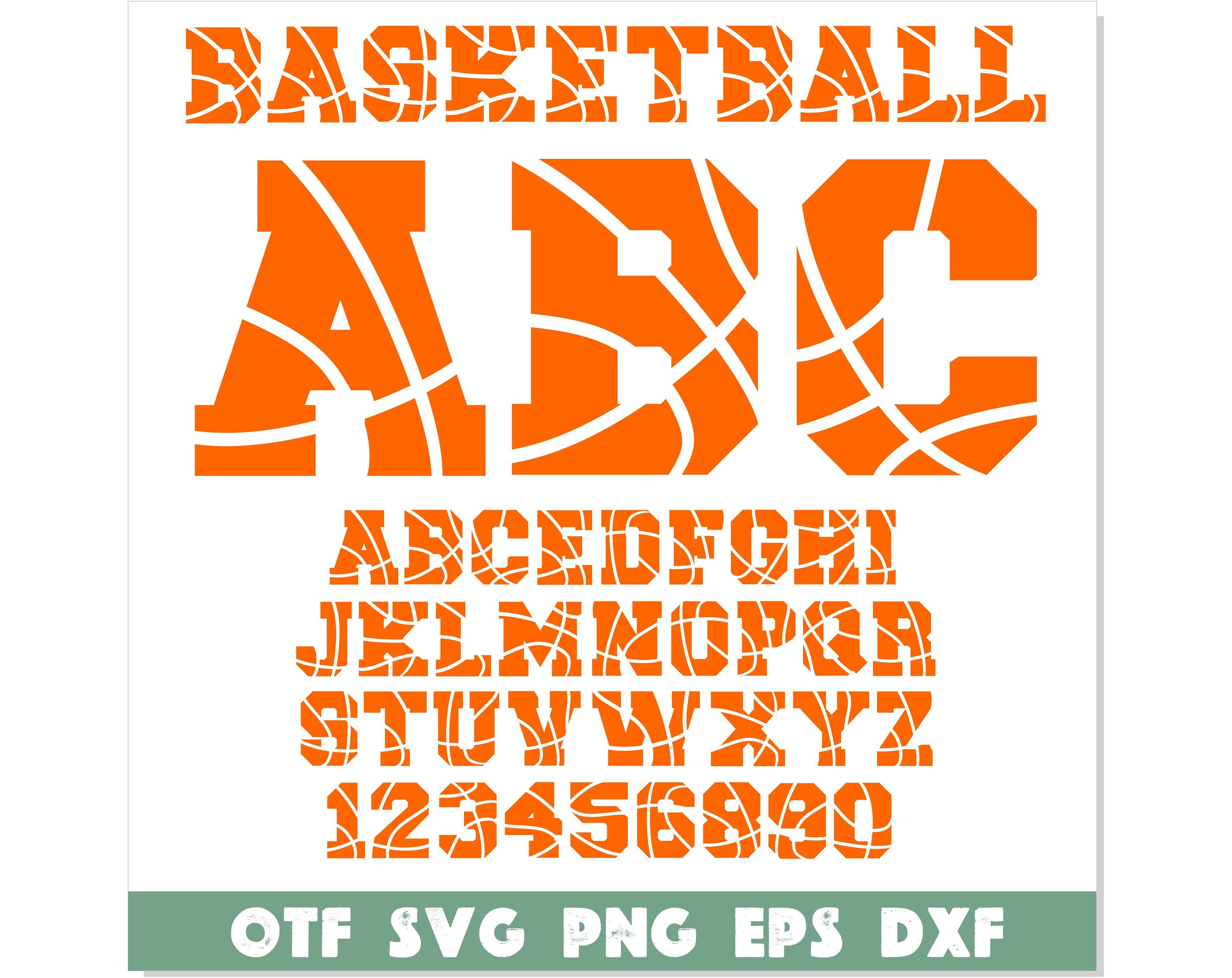 Basketball Font OTF, Basketball Font Svg, Sports Font, Basketball Svg ...