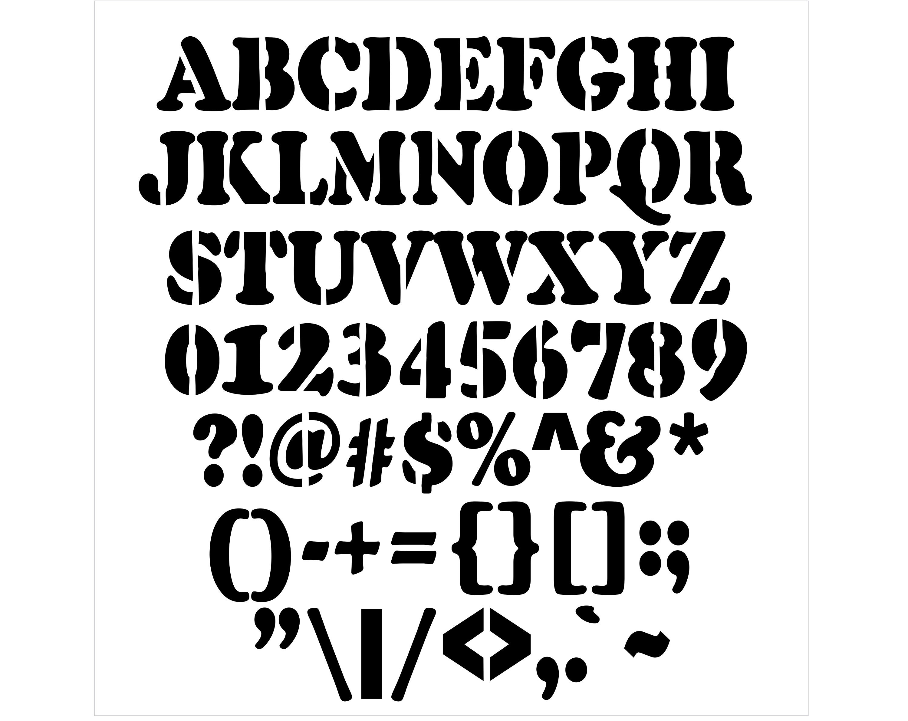 Army Stencil Font TTF SVG PNG, Stencil Army Font Otf, Stencil Font Svg ...