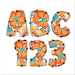 Doodle Letters Hippie Groovy Flowers Alphabet PNG, Doodle Flowers ...