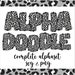 Leopard Doodle Alphabet Letters SVG PNG, Doodle Leopard Font Svg Png ...