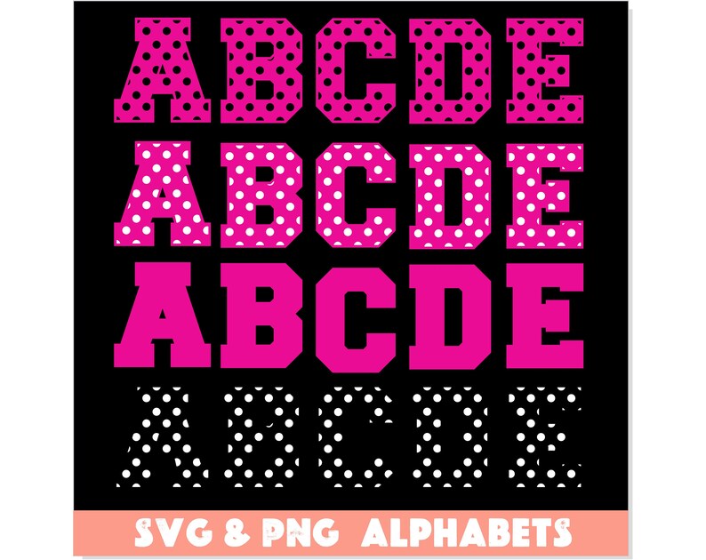 Polka Dot Font TTF, Polka Dot Font Svg Layered, Polka Dot Font Png ...