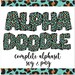 Doodle Leopard Alphabet Letters SVG PNG Turquoise Canva Cricut, Doodle ...