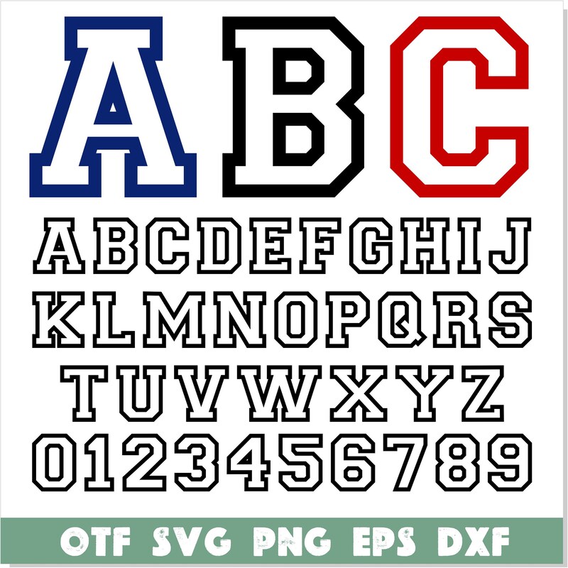 Varsity Numbers - Etsy