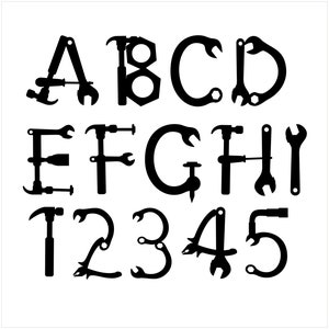 Tool Font TTF SVG PNG | Mr Fix Font Otf, Tools Alphabet, Tool Letters ...