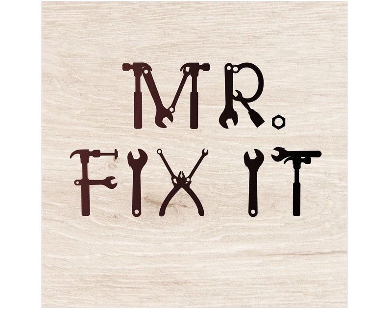 Tool Font TTF SVG PNG Mr Fix Font Otf, Tools Alphabet, Tool Letters, Mr ...