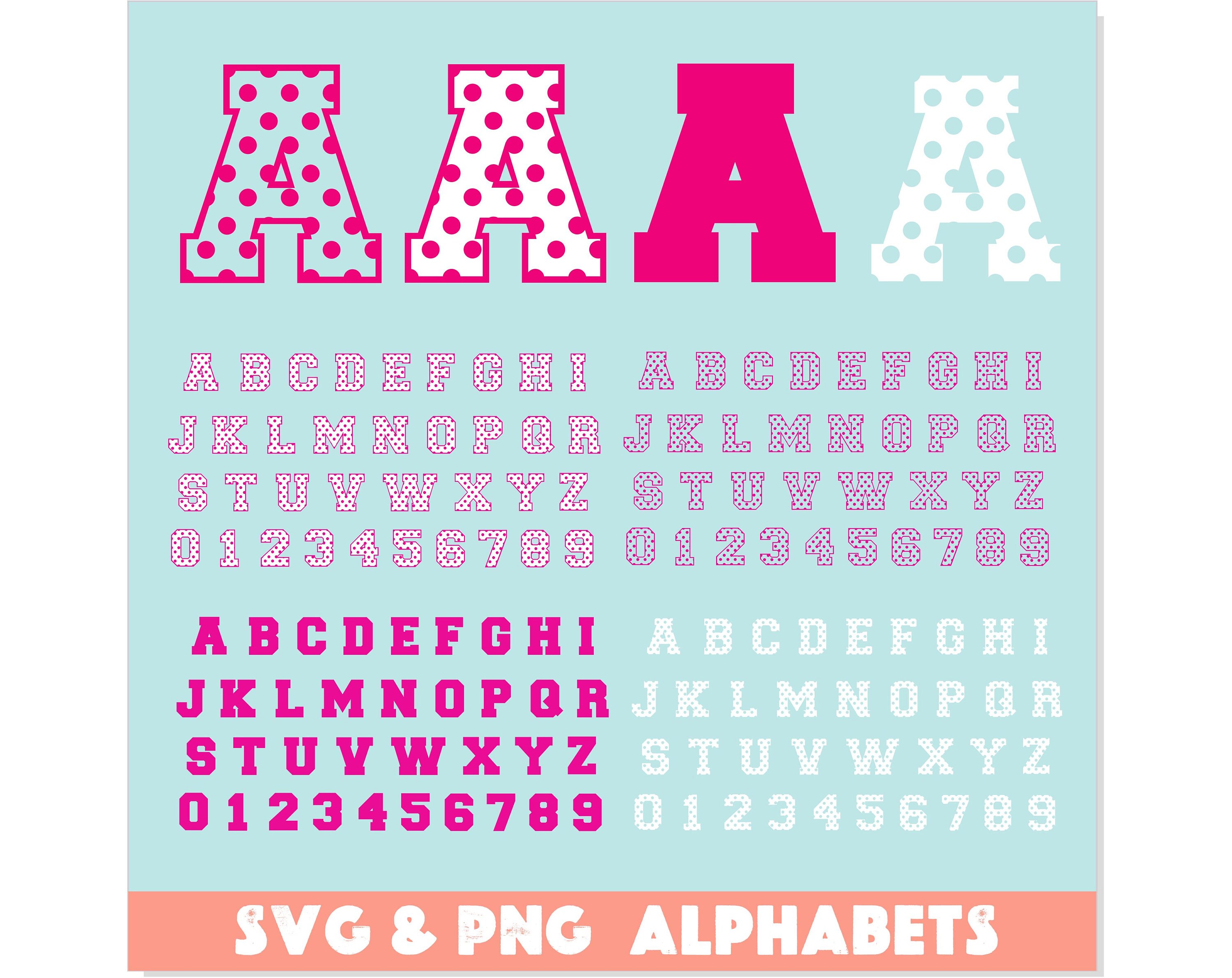 Polka Dot Font Otf, Polka Dot Font Svg Cricut, Polka Dot Font Png, Pattern Font Svg, Girly Fonts ...