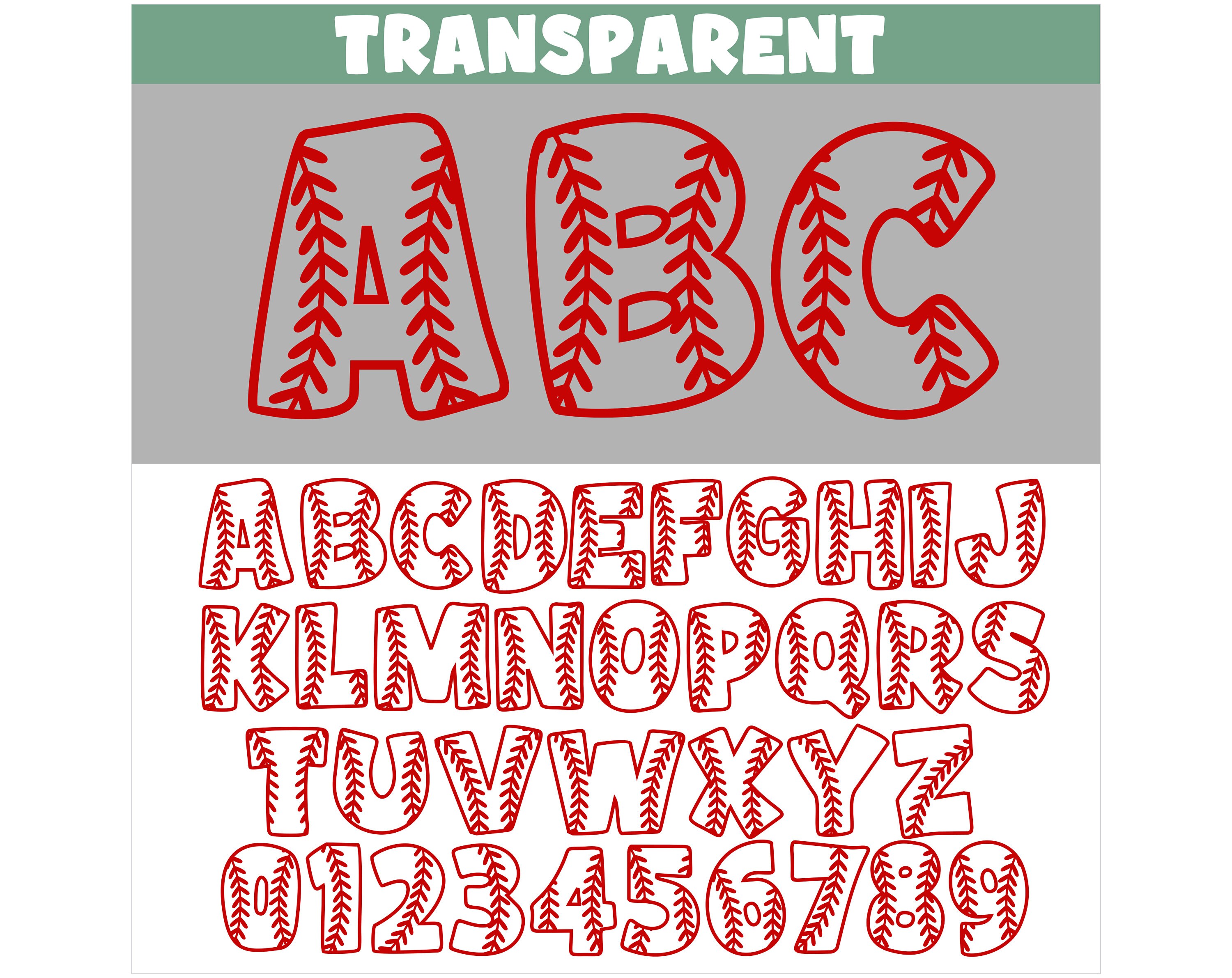 Baseball Font With Stitches TTF SVG PNG, Baseball Font Svg Layered ...