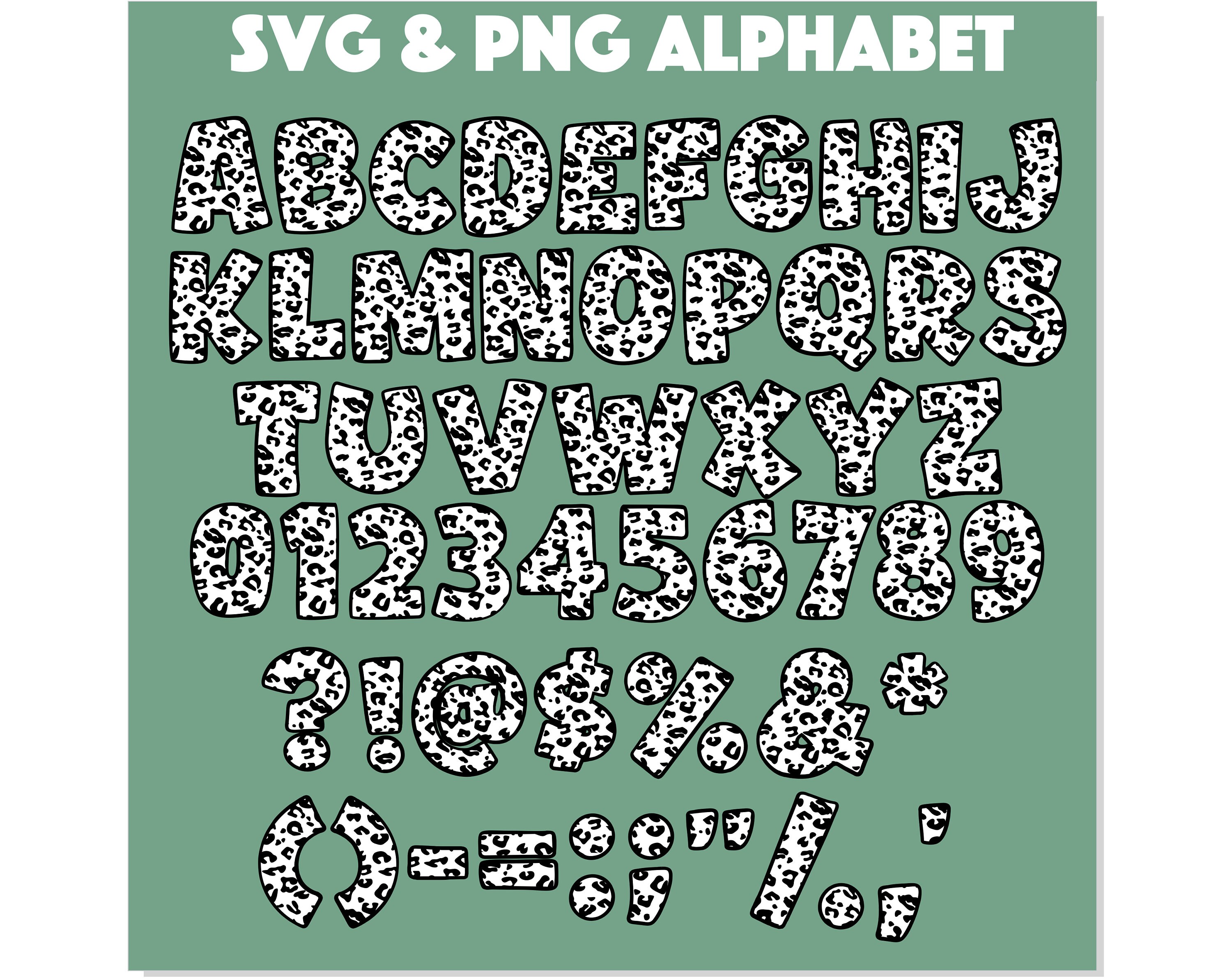 Leopard Font TTF SVG PNG | Bubble Font, Leopard Font Png, Animal Font ...