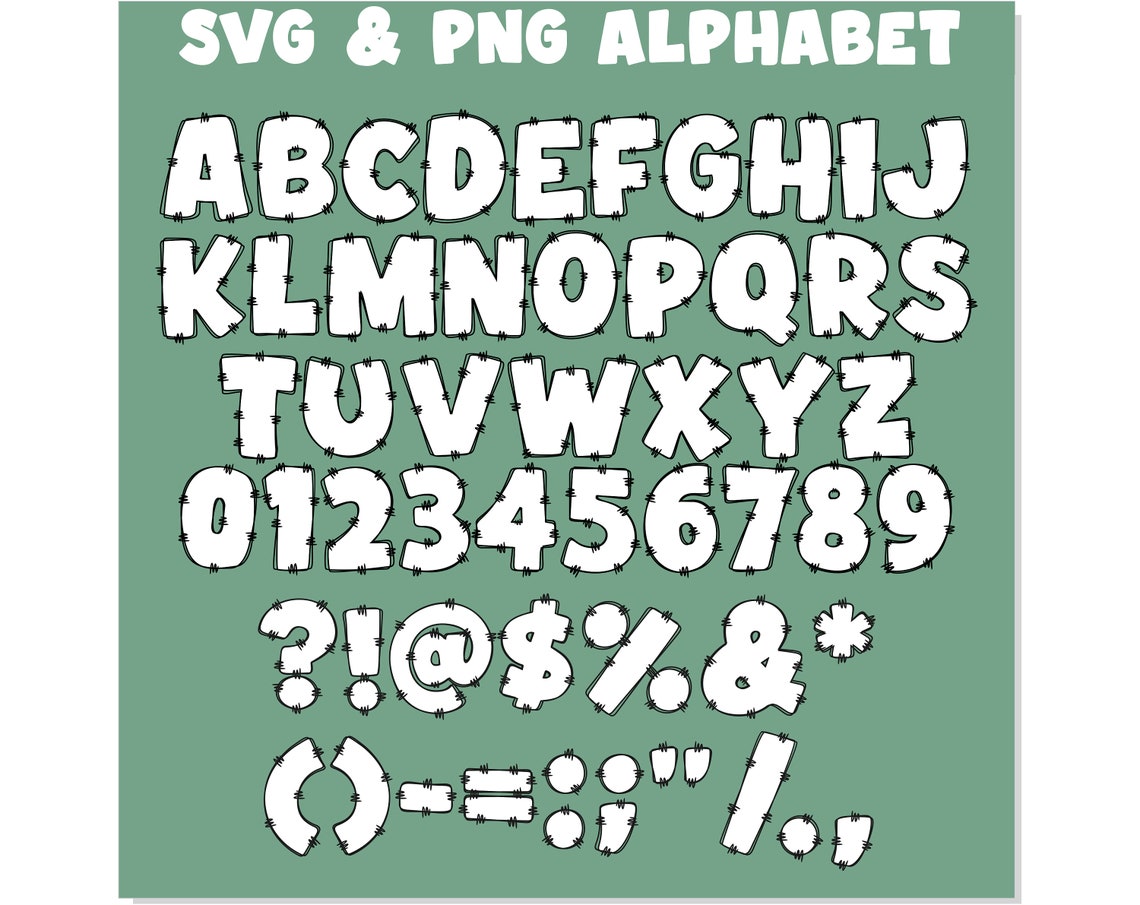 Doodle Font SVG TTF, Doodle Font Png, Doodle Letters Svg, Doodle ...