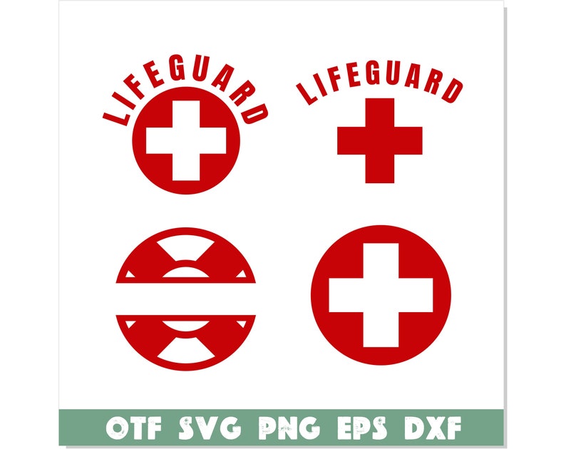 Lifeguard Emblem Personalized DIY Svg Png Ttf Files Lifeguard Emblems ...