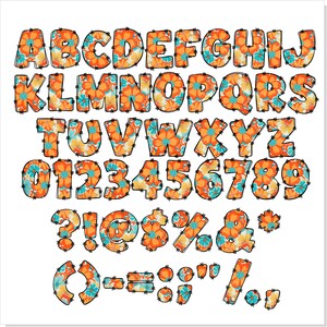 Doodle Letters Hippie Groovy Flowers Alphabet PNG, Doodle Flowers ...