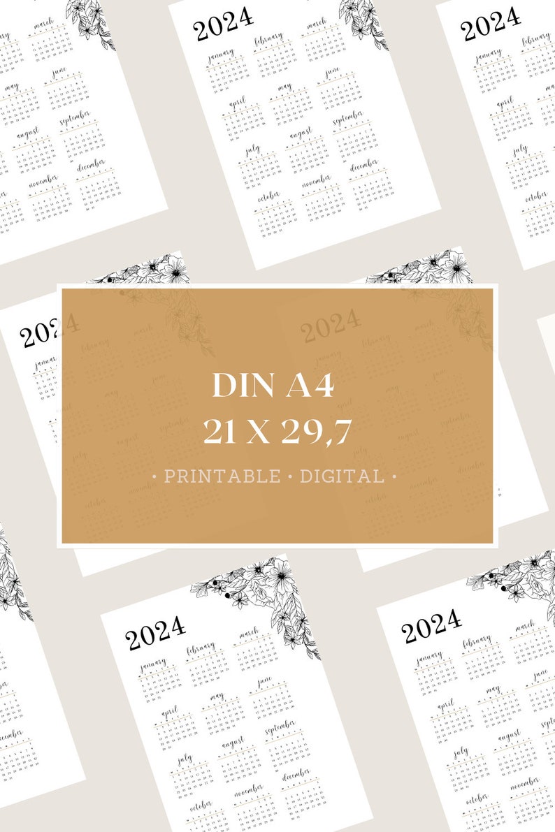 2024 Overview Planner printable - Etsy