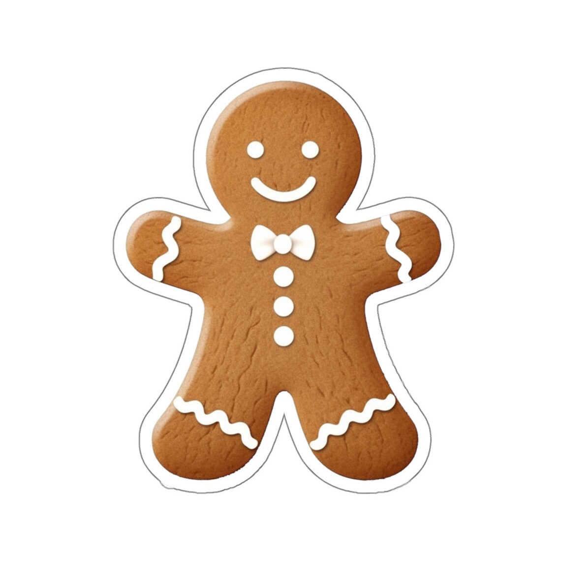 Gingerbread Man Christmas Sticker Holiday Decorating L Christmas ...