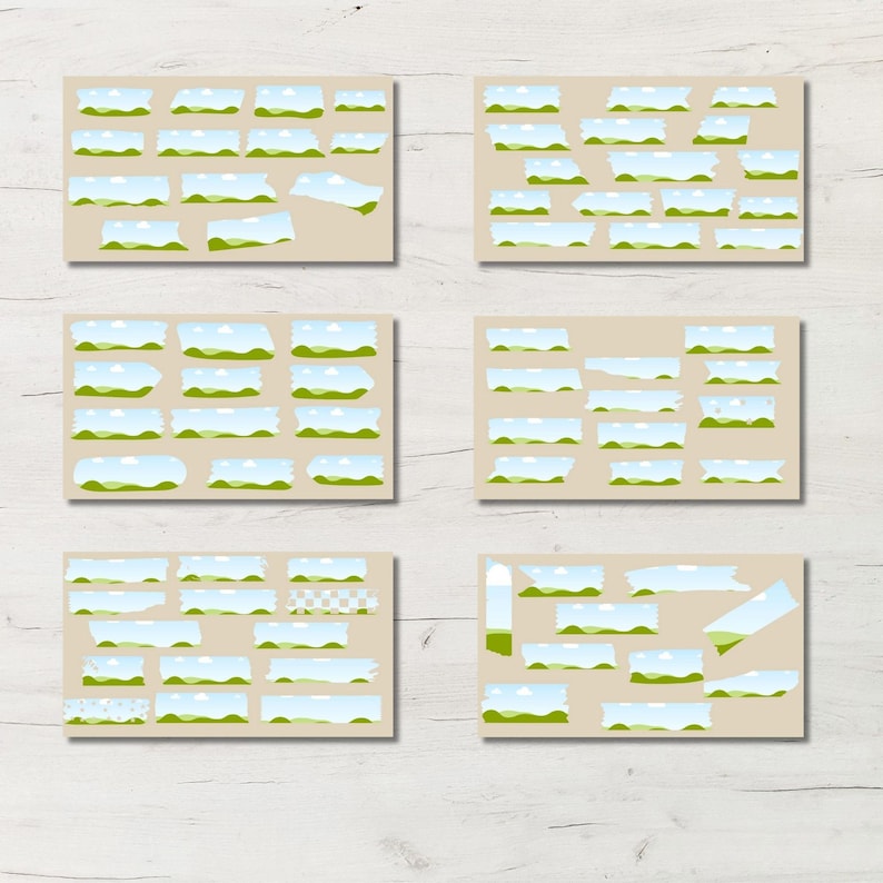 100+ Washi Tape Canva Frames Bundle, Easy Drag Drop Scrapbook Elements ...