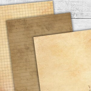 Vintage Lined Paper Blank Paper and Graph Paper, 18 Grunge Paper ...