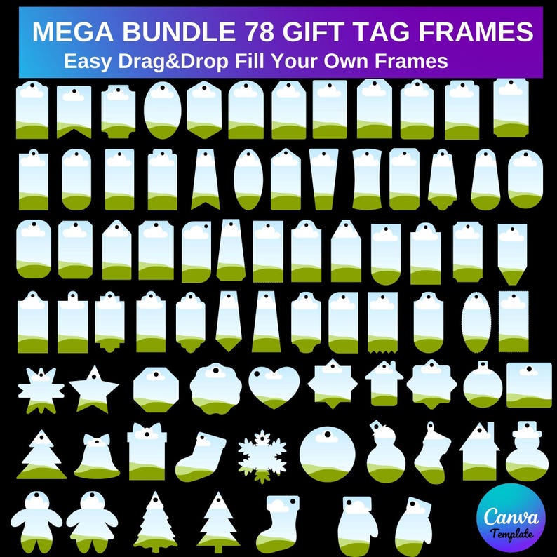 Customizable Tag Canva Template ,perfect for DIY Labels, Drag and Drop ...