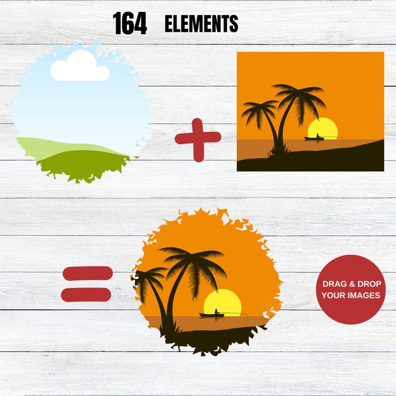 Mega Bundle 164 Bleach Effect Frames, Distressed Sublimation Templates ...