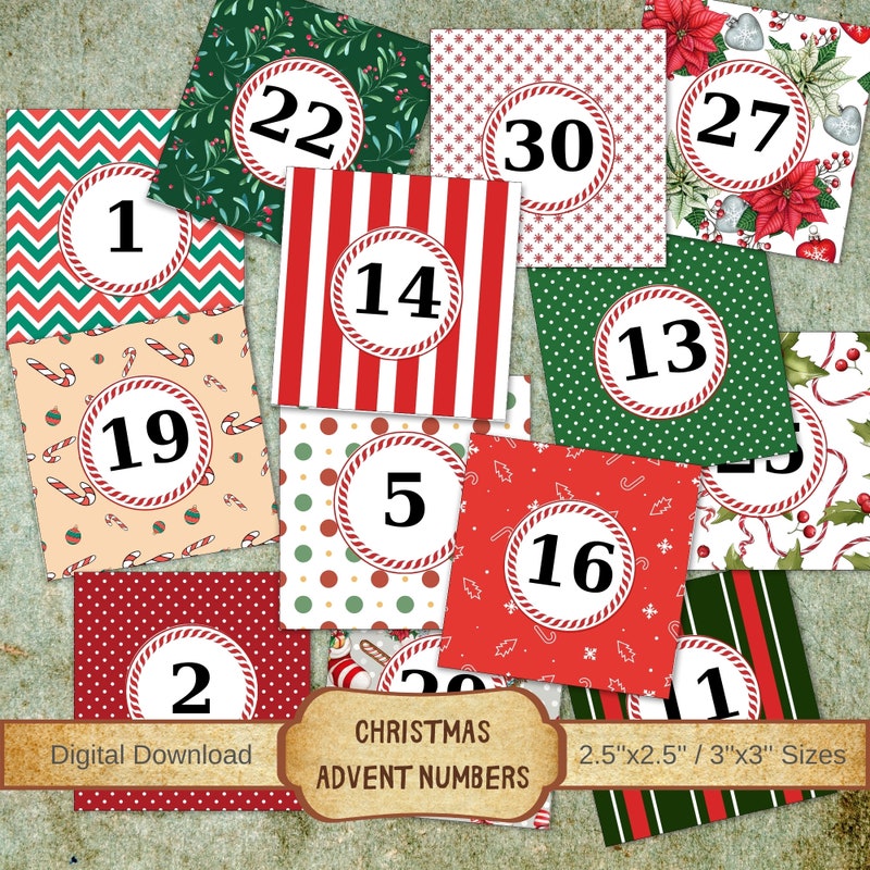 Vintage Numbers Print - Etsy