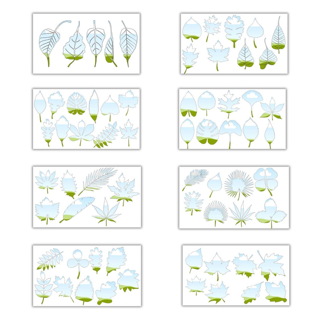 Customizable Leaf Canva Frame Templates, Editable Leaves Frame, Drag ...