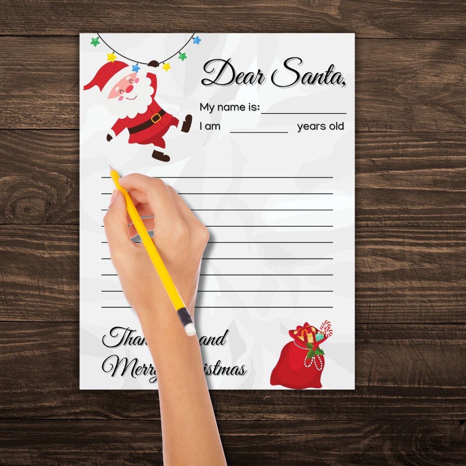 Printable Santa Claus Letter Template , Letter to Santa Claus Usps ...