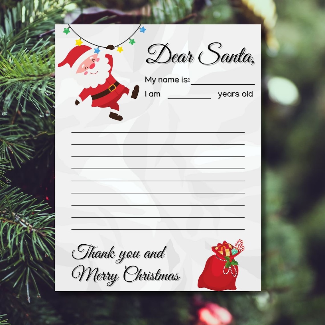 Printable Santa Claus Letter Template , Letter to Santa Claus Usps ...