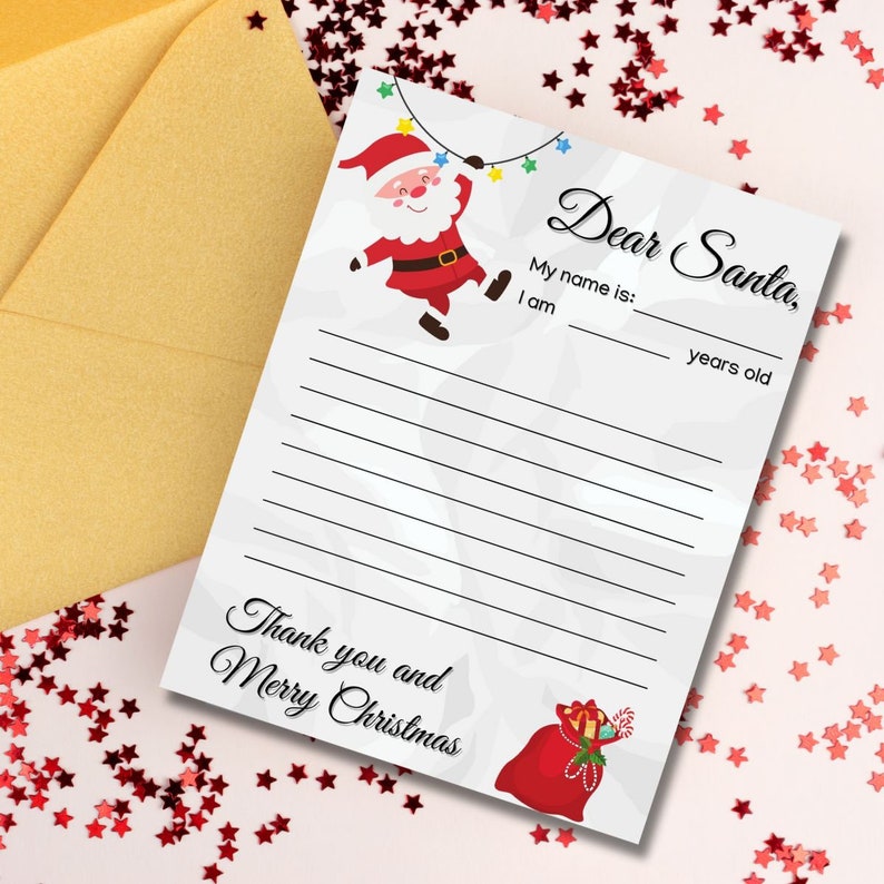 Printable Santa Claus Letter Template , Letter to Santa Claus Usps ...
