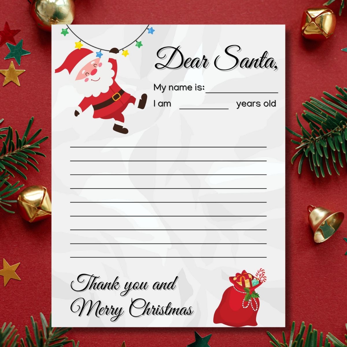 Printable Santa Claus Letter Template , Letter to Santa Claus Usps ...