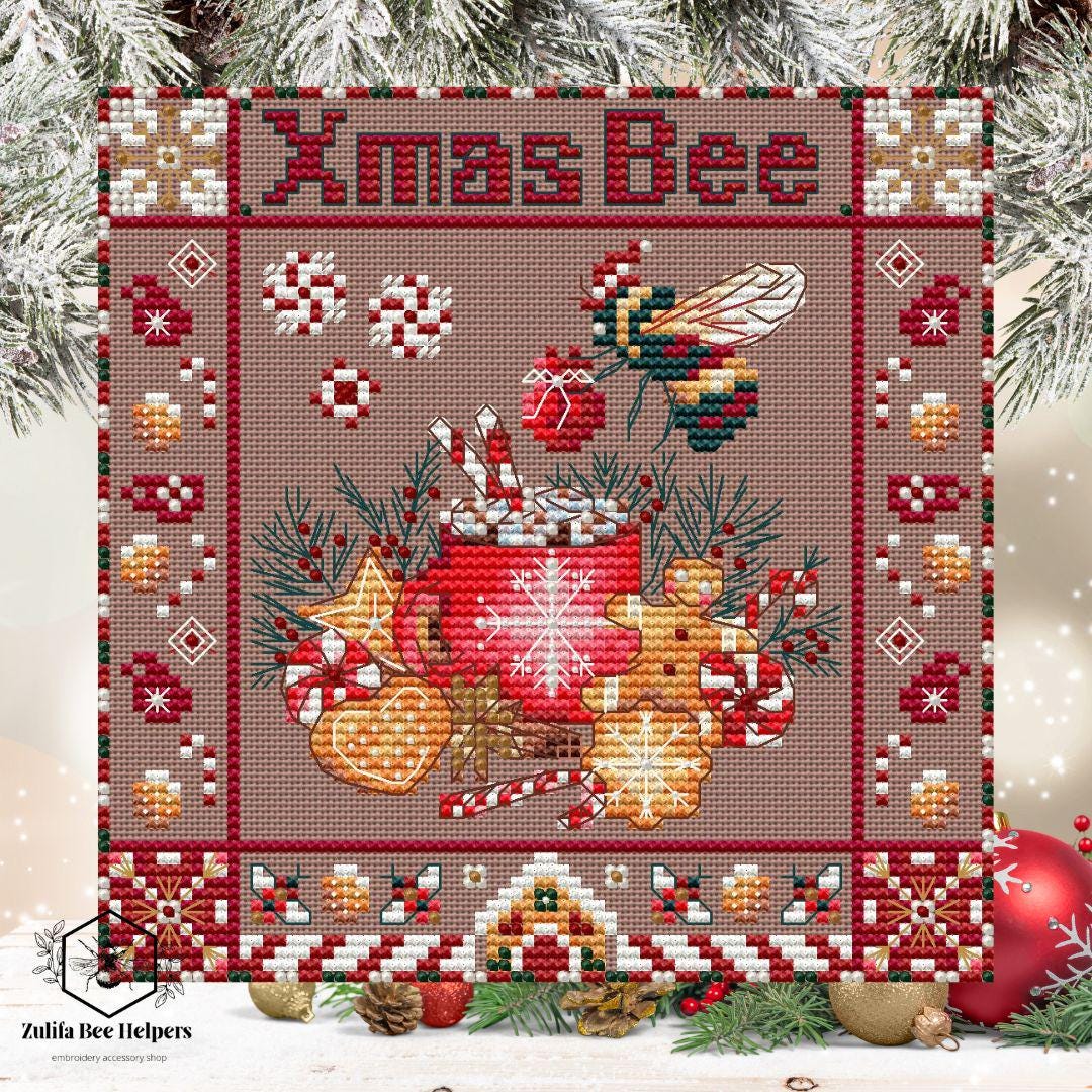 Xmas Bee by Zulifa Bee Helpers - PDF Instant Download Pattern - DIGITAL ...