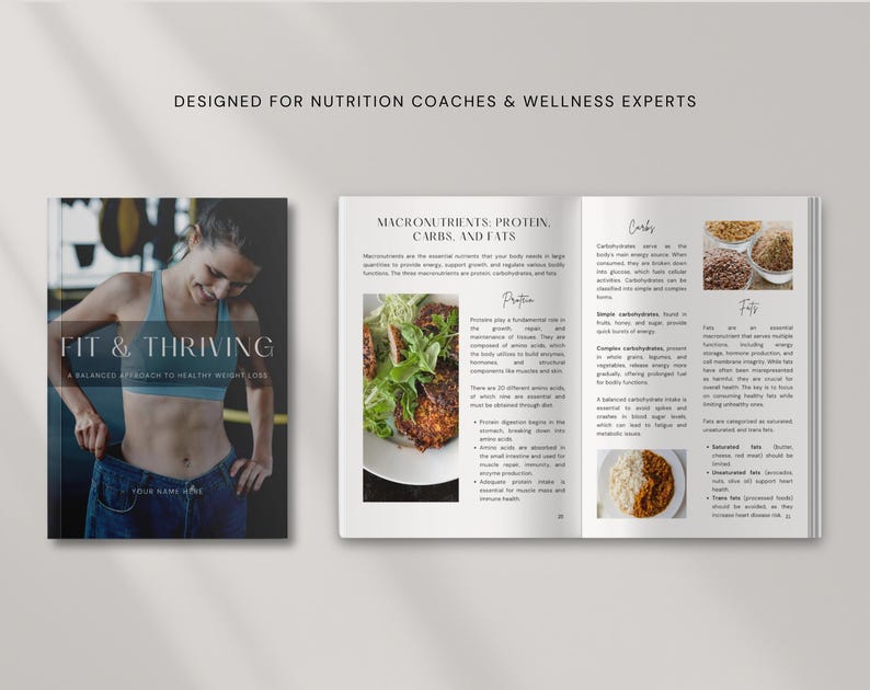 Nutrition Ebook Canva Template, Nutrition Coach Lead Magnet, Editable ...