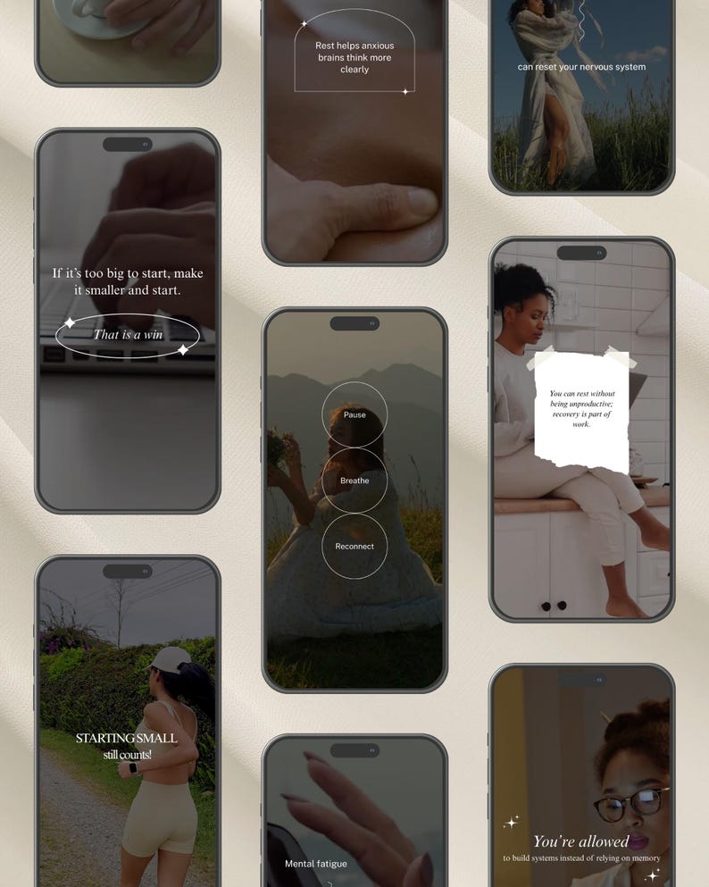 Therapist Instagram Reels Canva Bundle | Mental Health Video Templates ...